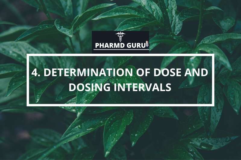 4. DETERMINATION OF DOSE AND DOSING INTERVALS - PHARMD GURU
